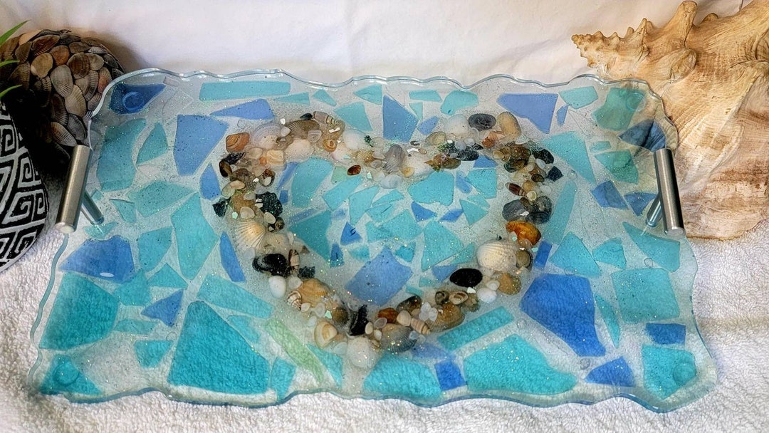 Beachcomber Beautifully Handcrafted Resin Serving Tray, Cheeseboard ...