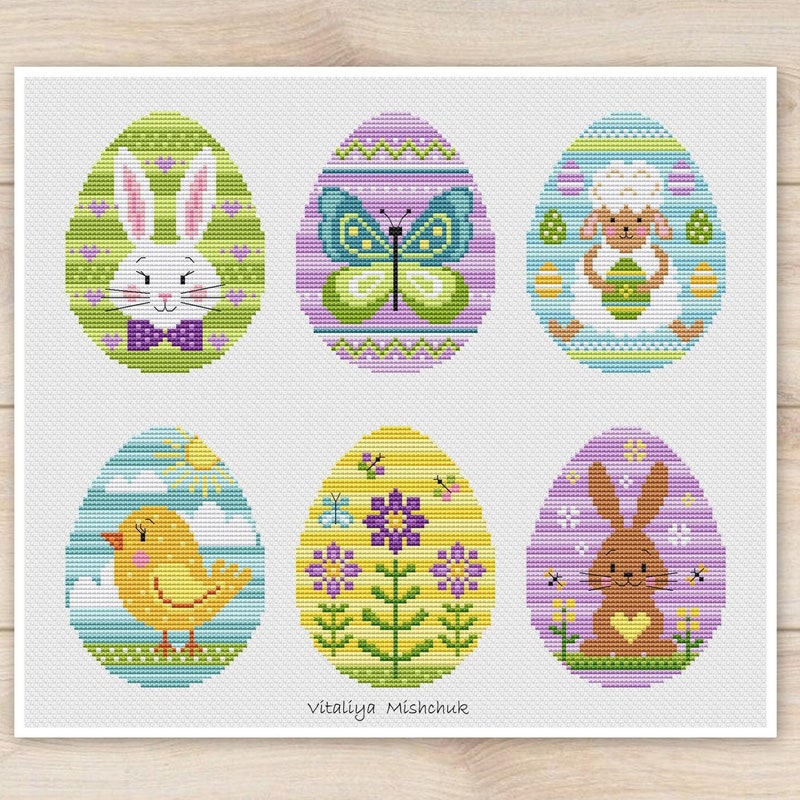Easter Egg Cross Stitch Pattern - Etsy