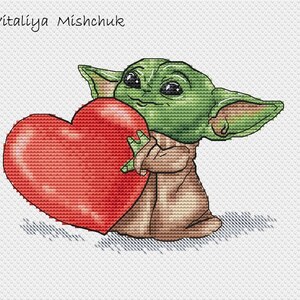 Baby Yoda Cross Stitch Patterns Super Hero for Kids Fantasy for Boy ...