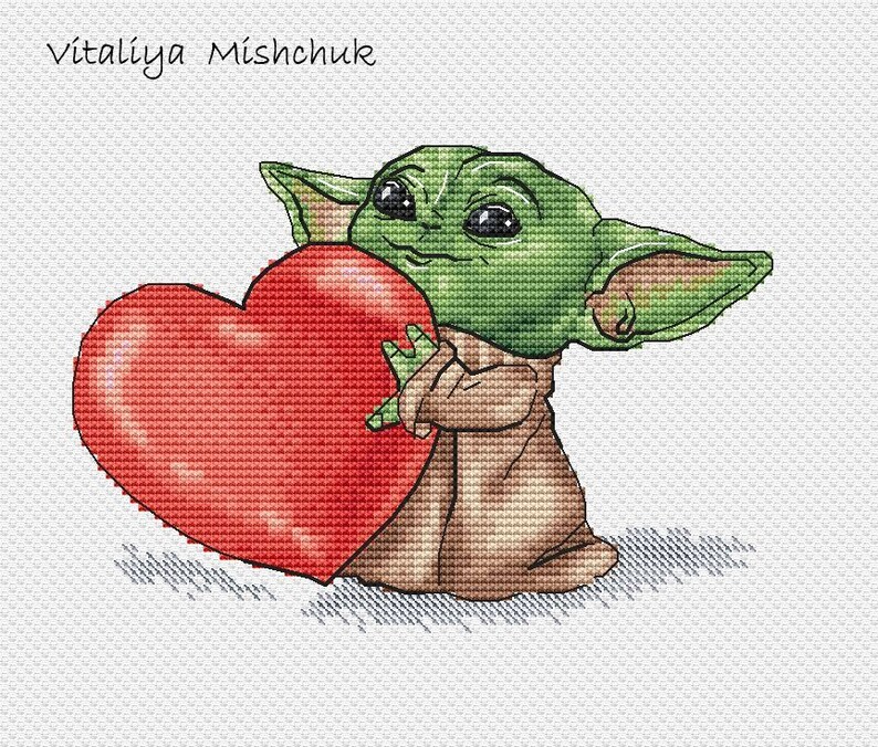 Baby Yoda Cross Stitch Patterns Super Hero for Kids Fantasy for Boy ...