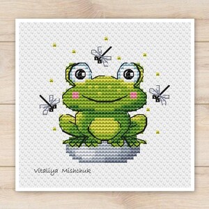 Small Frog Cross Stitch Pattern Forest Animal Kids Wild Girl Mini ...
