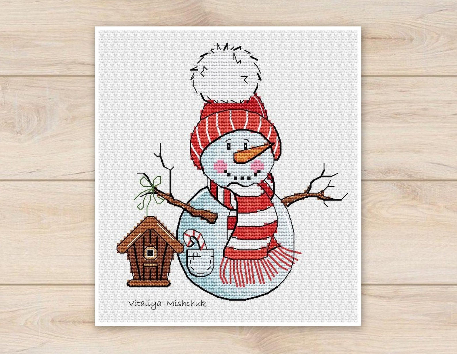 Christmas Snowman Cross Stitch Pattern Set Ornaments - Etsy