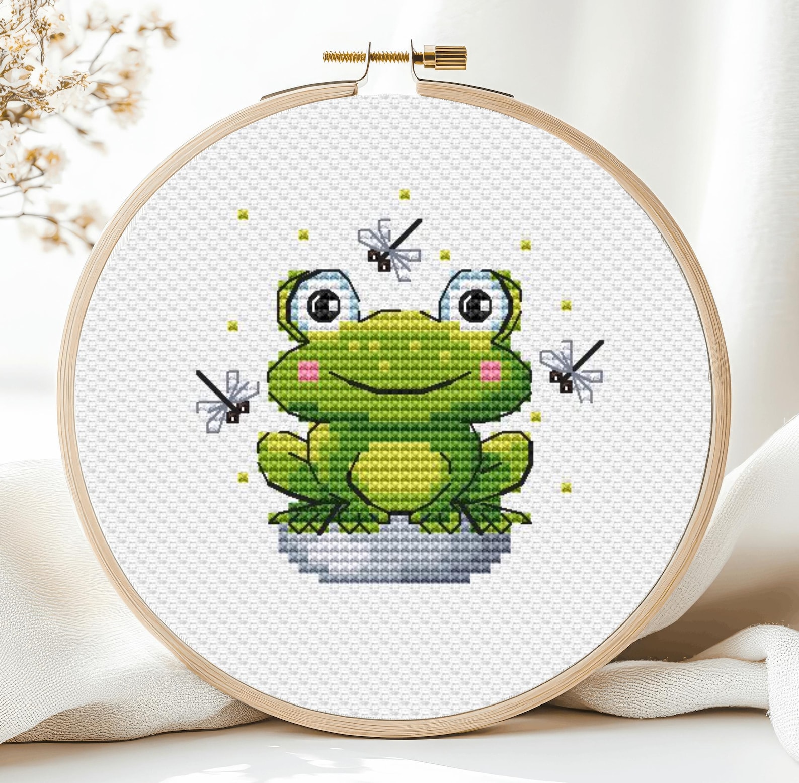 Small Frog Cross Stitch Pattern Forest Animal Kids Wild Girl Mini ...