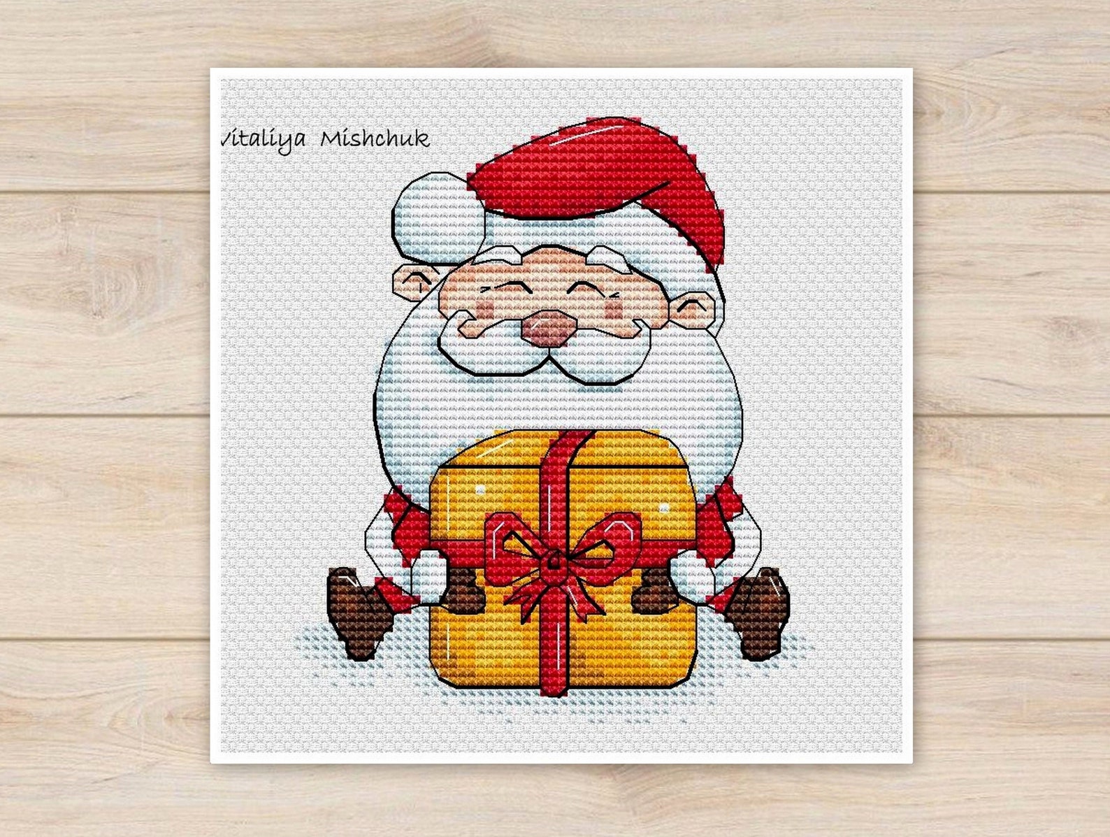 Santa Cross Stitch Pattern Christmas Scene Gift Funny Small - Etsy