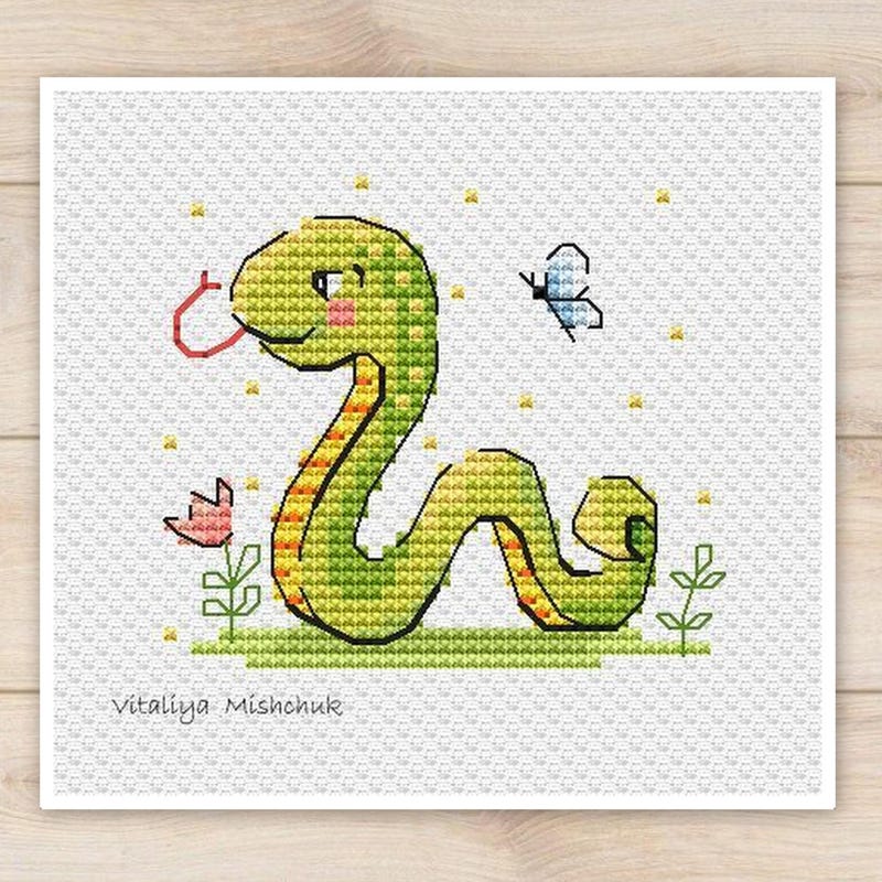 Snake Cross Stitch Pattern - Etsy