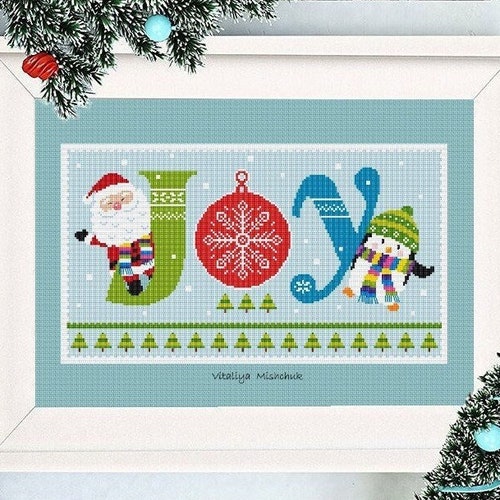 Christmas Primitive Cross Stitch Pattern PDF Christmas Car - Etsy