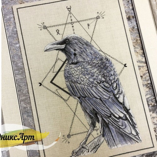 Crow Cross Stitch Pattern Raven Birds DIY X Stitch Chart - Etsy