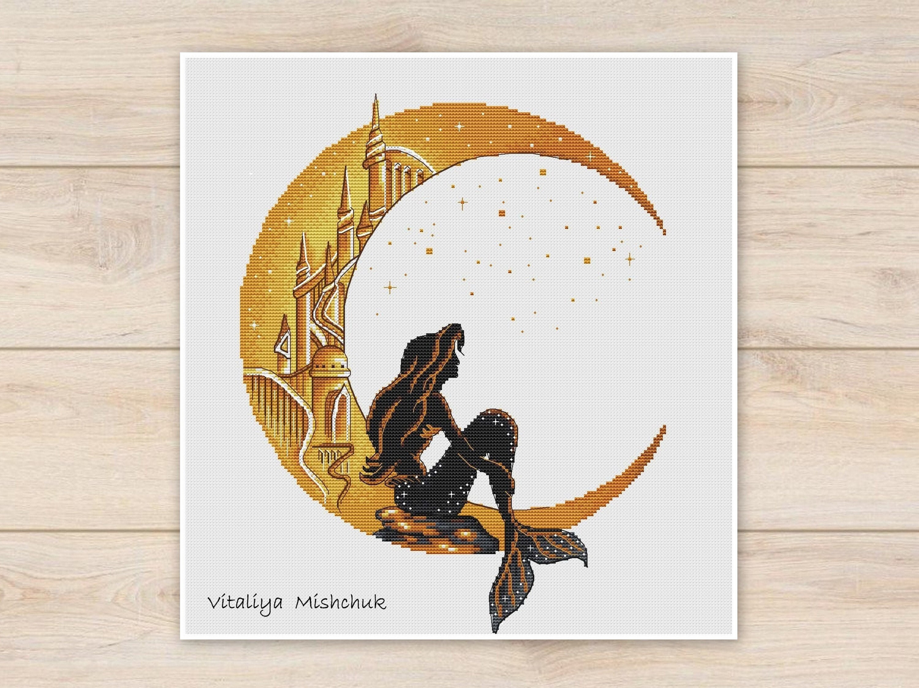 Mermaid Cross Stitch Pattern Princess Cross Stitch for Girls - Etsy