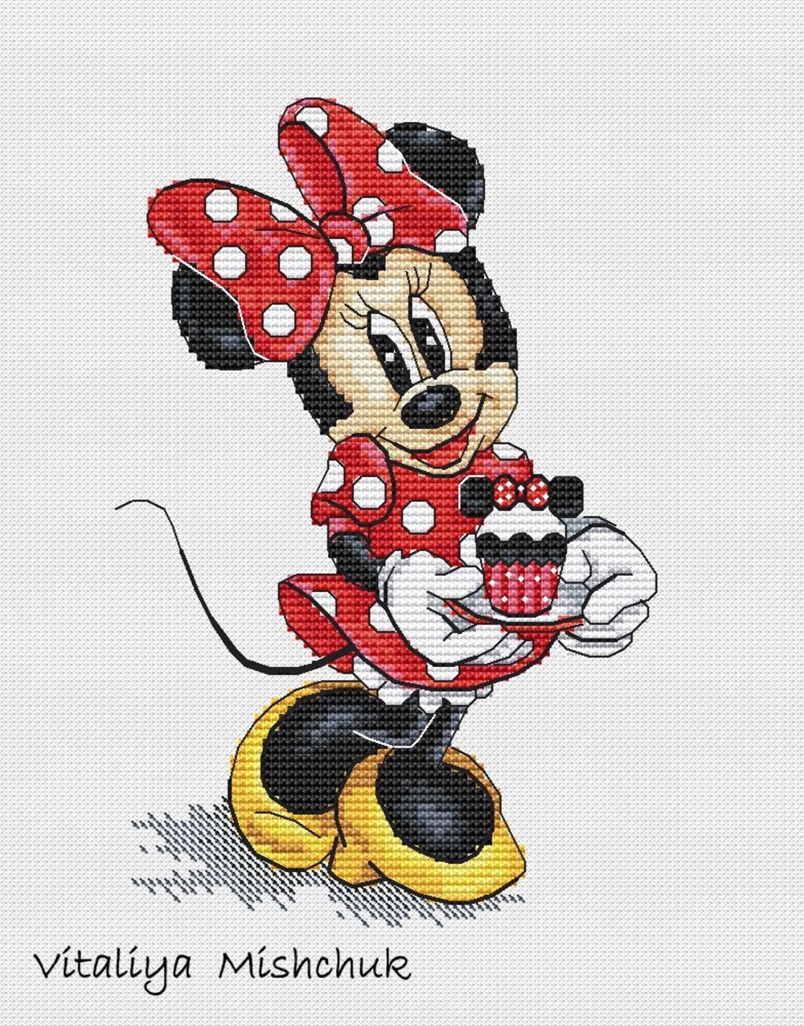 Mouse Cross Stitch Patterns PDF Cake Cross Stitch for Girl - Etsy