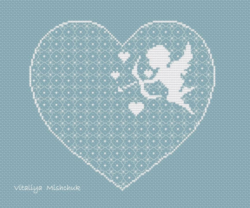 Heart Cross Stitch Pattern PDF Love Cross Stitch Pattern - Etsy