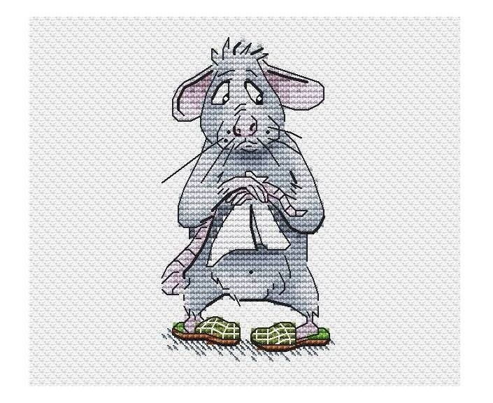 Mouse Cross Stitch Pattern PDF Small Animals Dmcx-stitch Chart | Etsy
