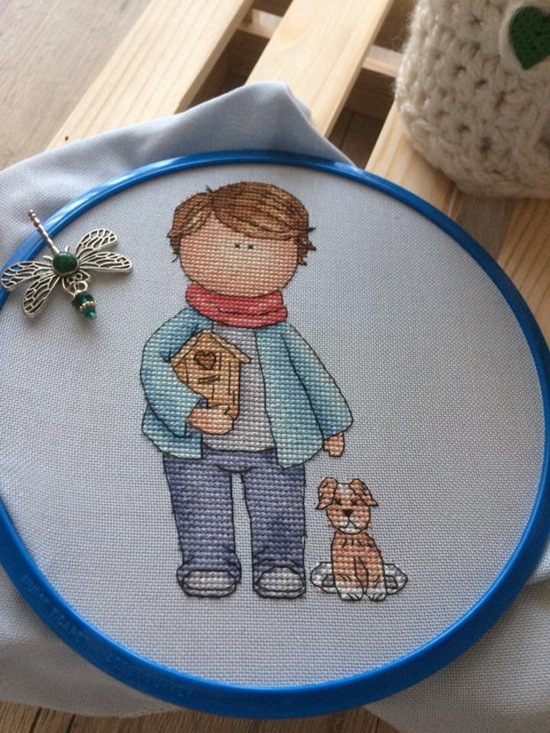 Baby Boy Cross Stitch Pattern for Kids Tilda Doll Boy Witch - Etsy