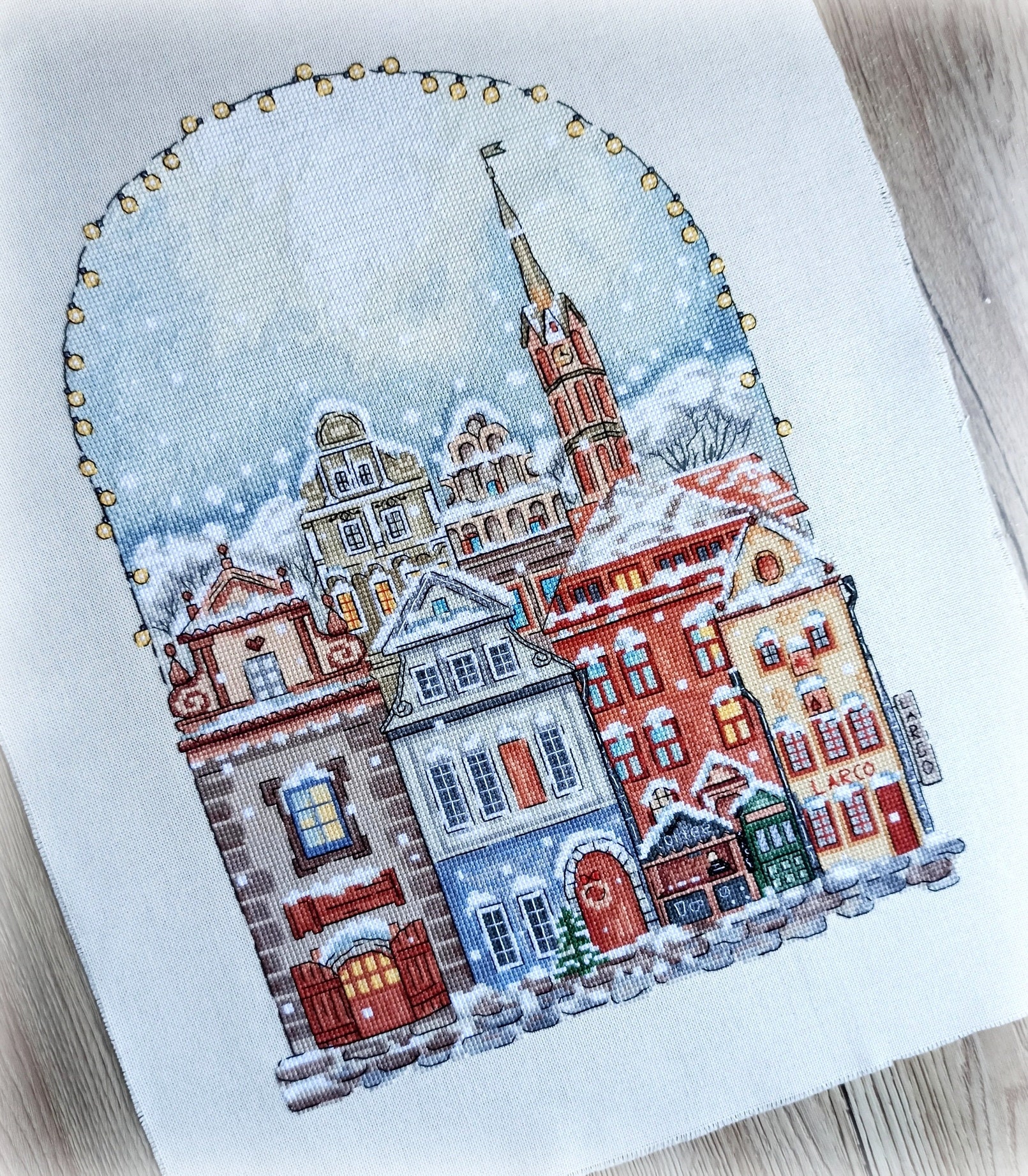 Christmas Houses Cross Stitch Pattern City X-mas Colorful Art - Etsy