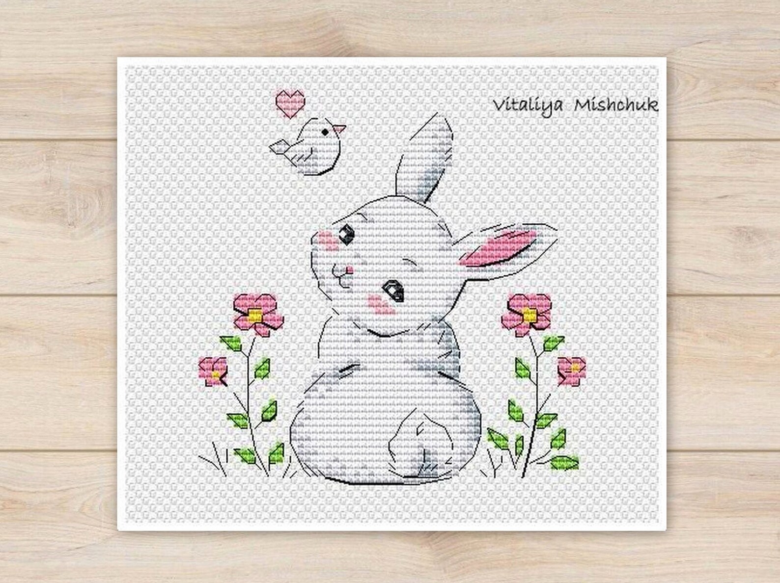 Bunny Cross Stitch Pattern PDF for Kids Cross Stitch Pattern - Etsy
