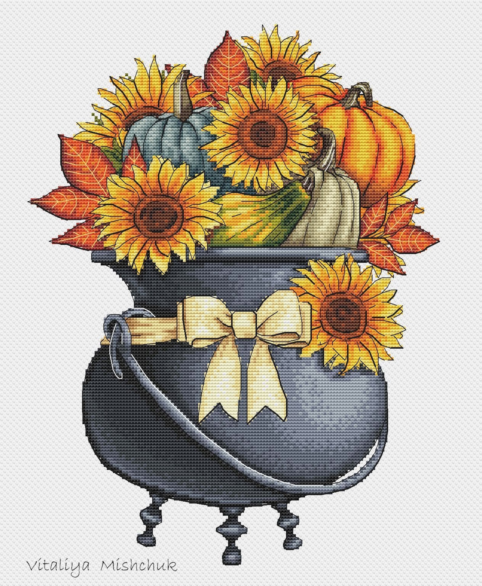 Autumn Harvest Cross Stitch Pattern Pumpkin Fall PDF - Etsy