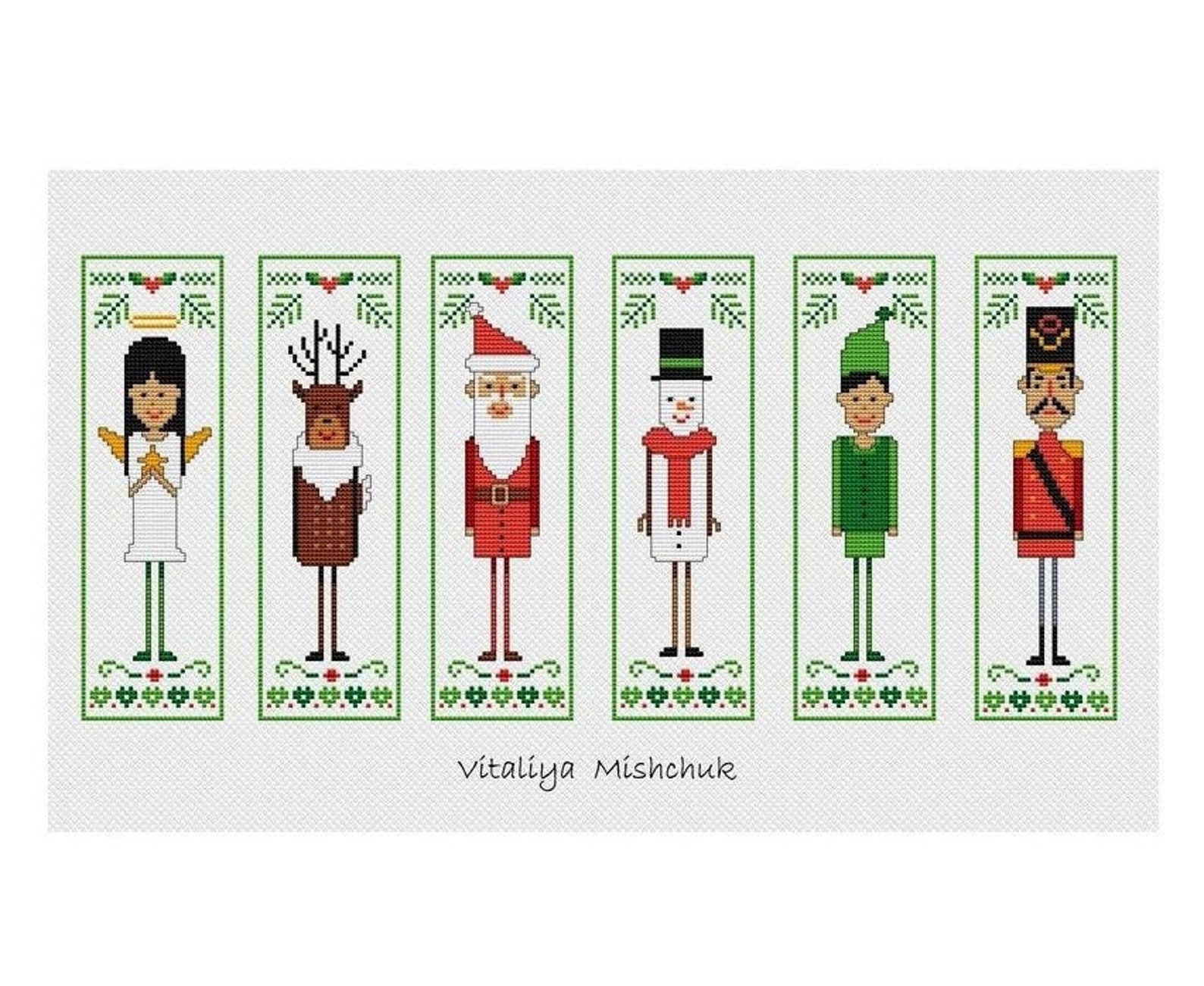 Bookmark Set Cross Stitch Pattern PDF Christmas Bookmarks | Etsy