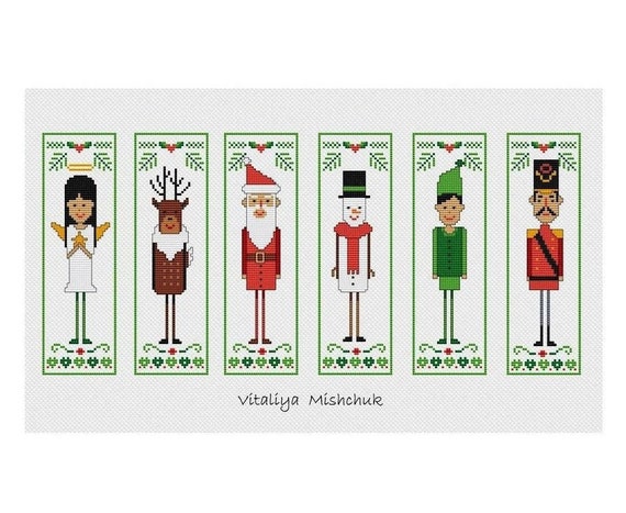 Bookmark Set Cross Stitch Pattern PDF Christmas Bookmarks | Etsy