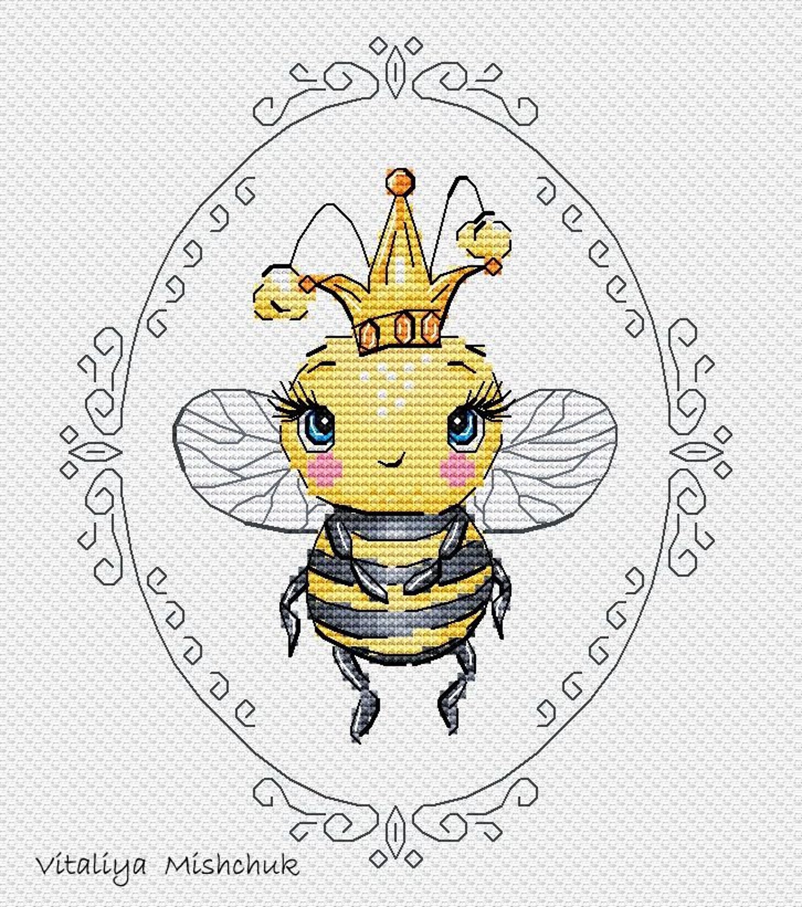 Bee Cross Stitch Pattern PDF Insect Cross Stitch Queen Counted ...