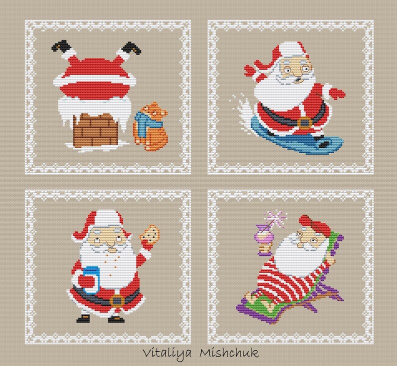 Christmas Sampler Cross Stitch Pattern Christmas Ornament | Etsy