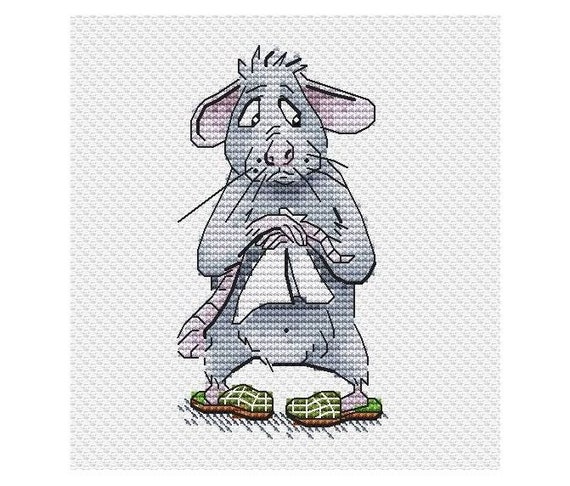 Mouse Cross Stitch Pattern PDF Small Animals DMCX-stitch Chart | Etsy