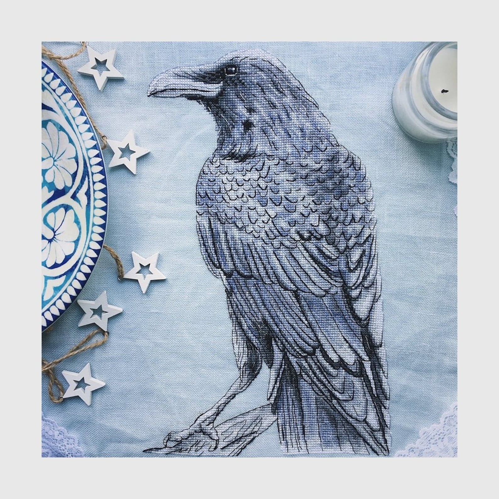 Crow Cross Stitch Pattern Raven Birds DIY X Stitch Chart - Etsy
