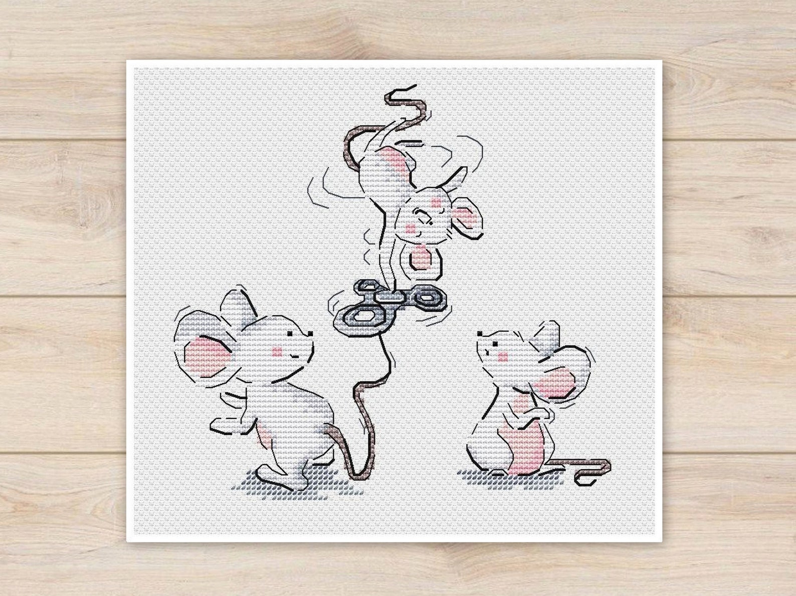 Mouse Cross Stitch Pattern PDF Mice Target Animals Baby Boy Set Girl ...