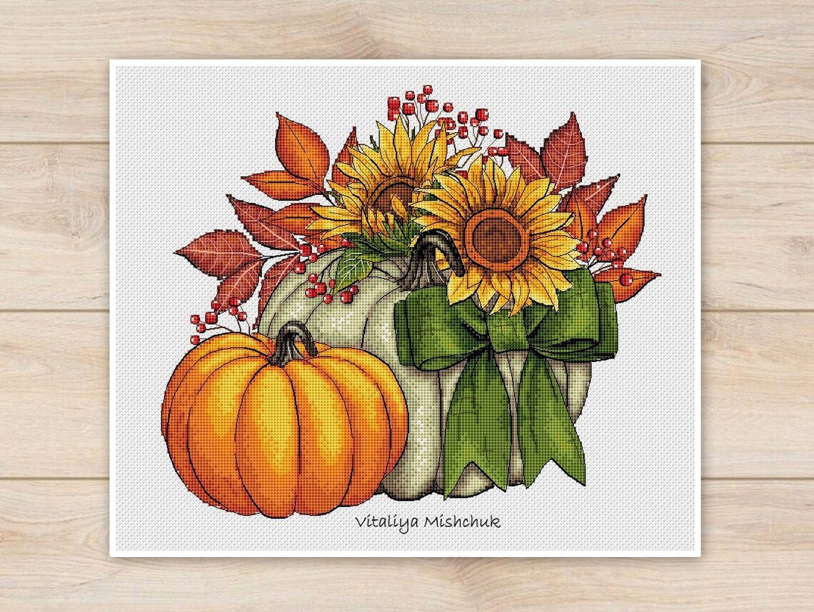 Pumpkin Cross Stitch Pattern Autumn Cross Stitch PDF Instant - Etsy