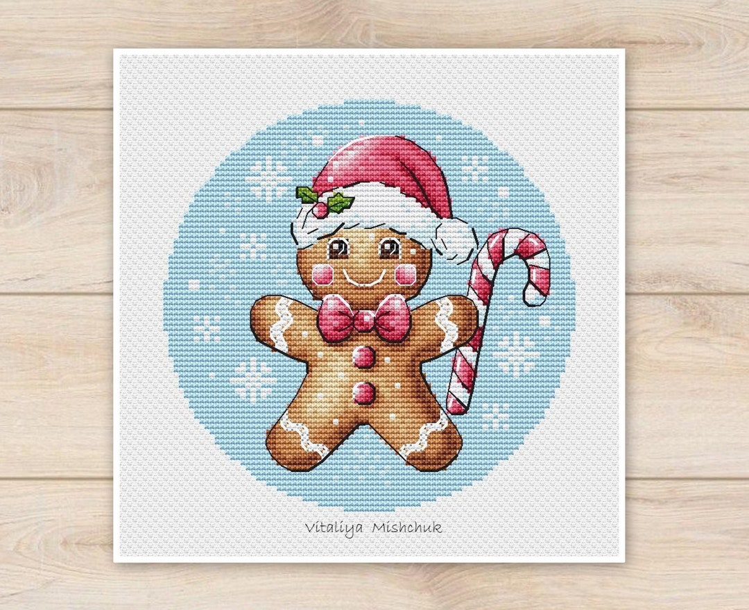 Christmas Gingerbread Cross Stitch Pattern Merry Christmas Candy ...