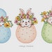Easter Bunny Cross Stitch Patterns Egg Rabbit Bunnies Set 3 for Kids ...