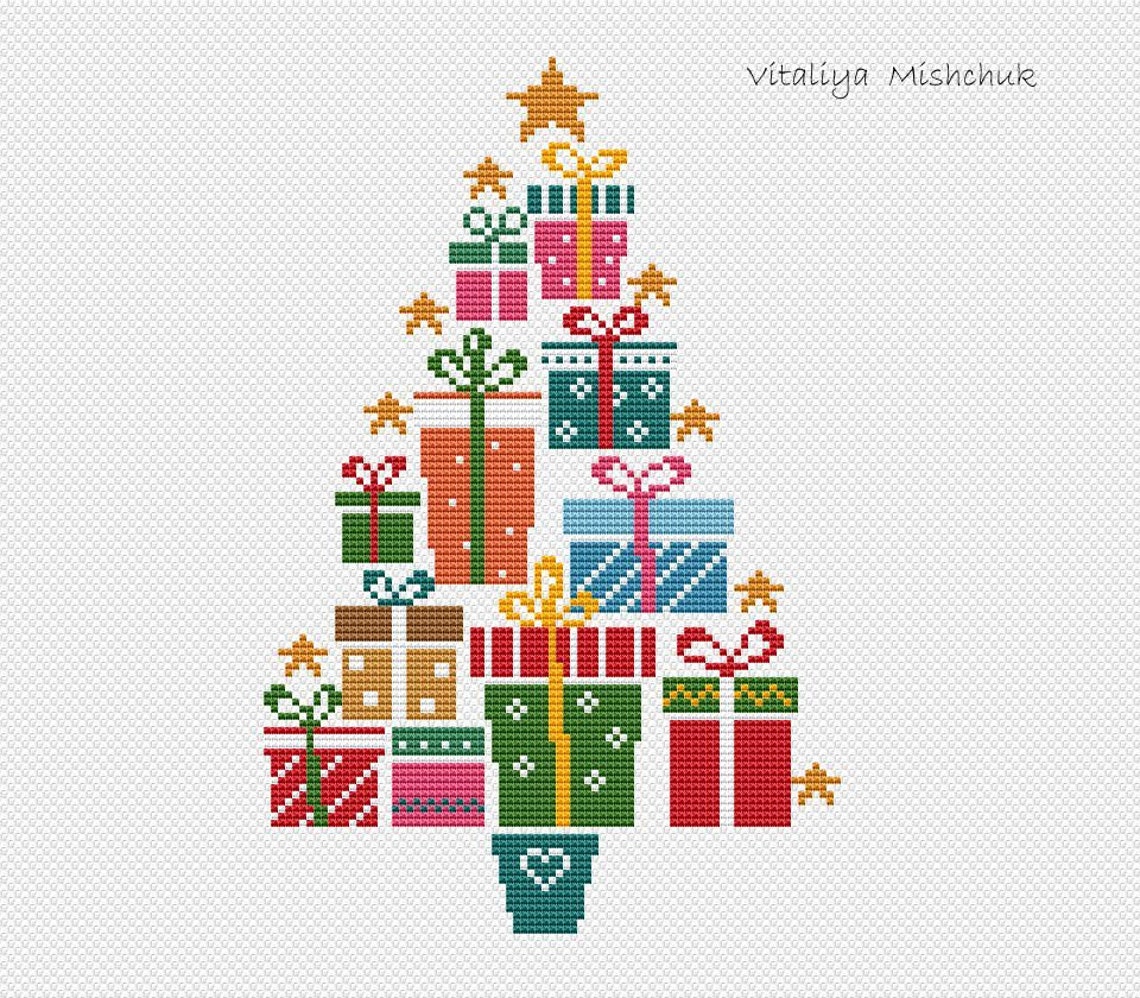 Christmas Tree Cross Stitch Pattern Christmas Ornament Easy | Etsy