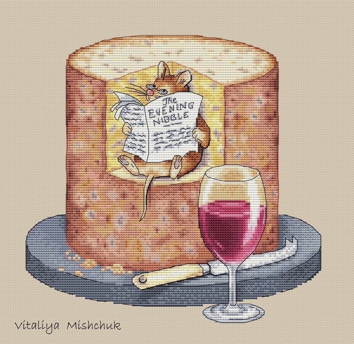 Mouse Cross Stitch Pattern Kitchen Colorful Art DIY Xstitch - Etsy
