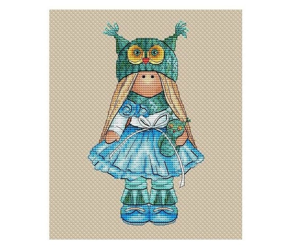 Baby Girl Cross Stitch Pattern Tilda Doll DIY X-Stitch | Etsy