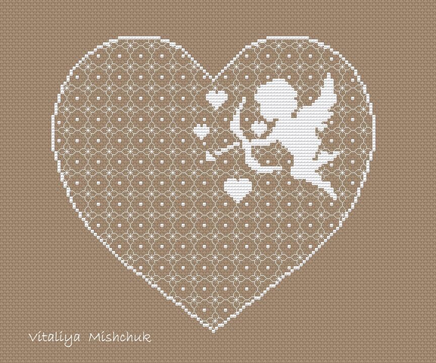 Heart Cross Stitch Pattern PDF Love Cross Stitch Pattern - Etsy