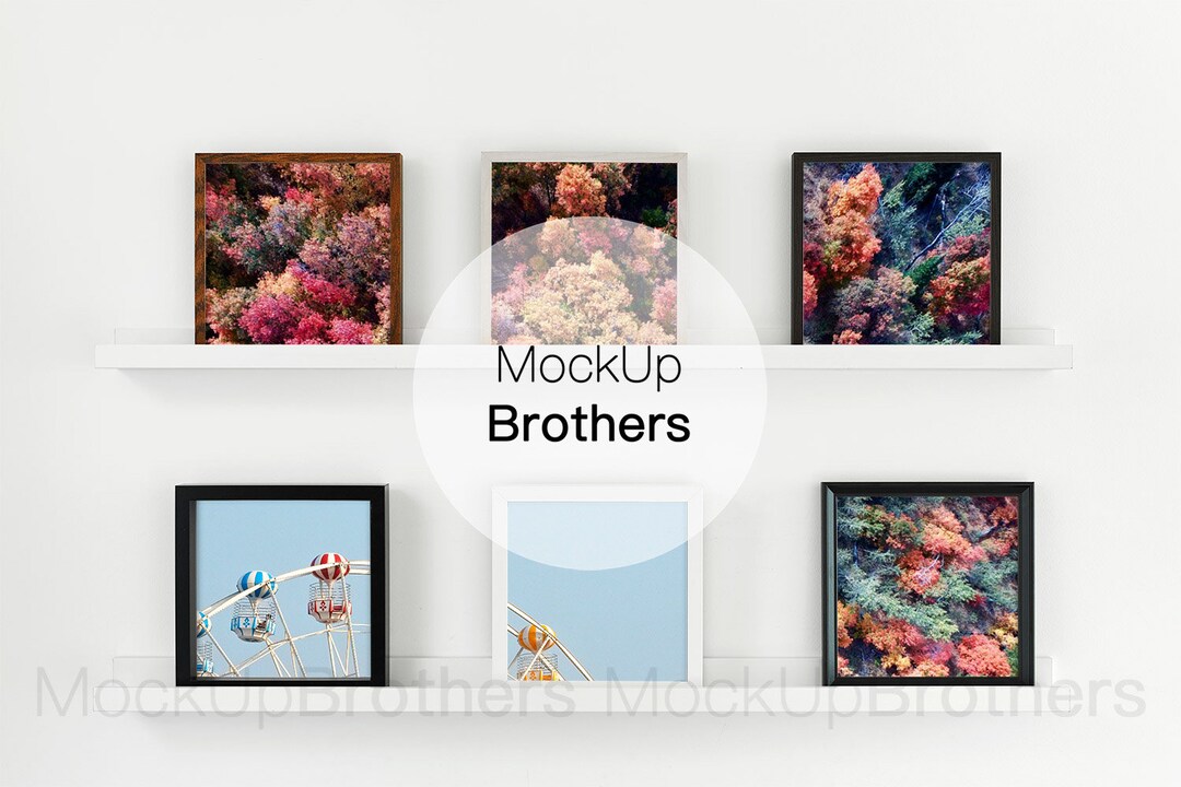 Square Frames MOCKUP, Nursery Mock Up, Multiple Frame Mock-up, Wood ...