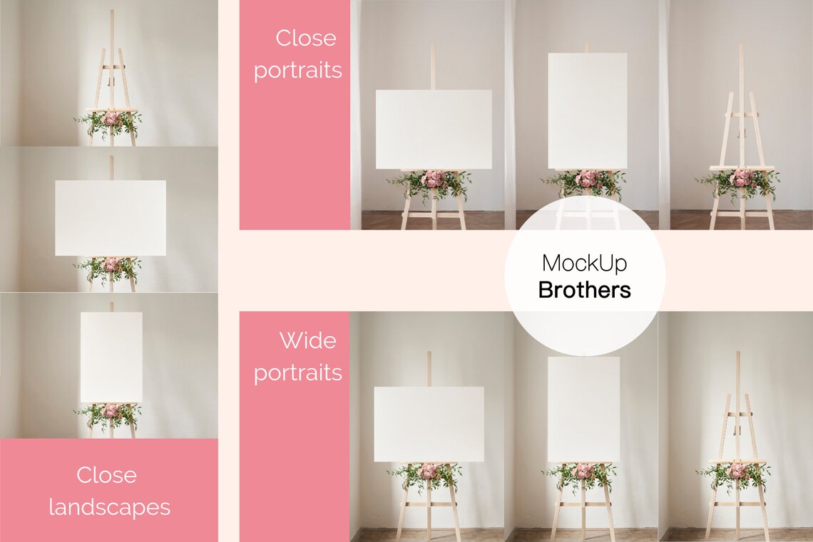 Easel mockup bundle Mokcup Bundle Wedding easel mock up | Etsy