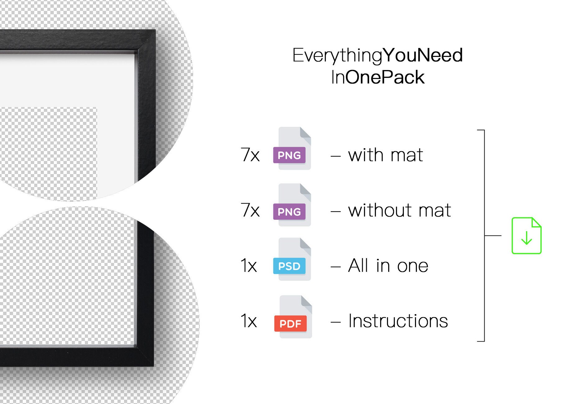Frame Set Mockup | Styled Frame Mockup | White Frames | Photo Frame ...