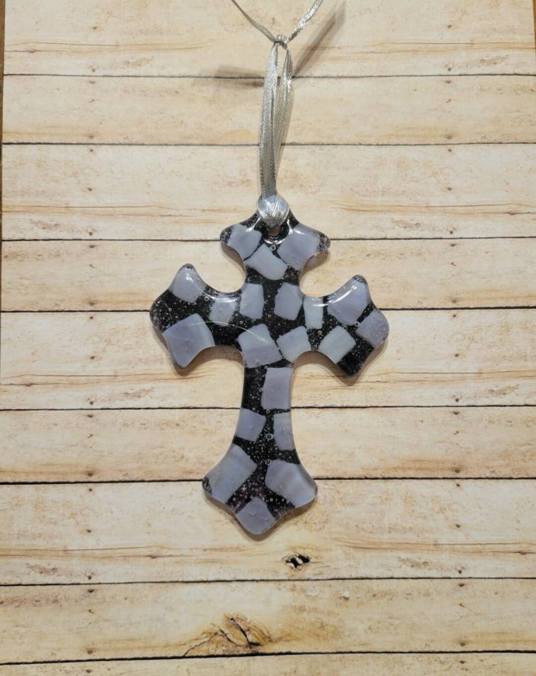 Fused Glass Cross, Cross , Religious Decor, Small Cross , Hanging Cross ...