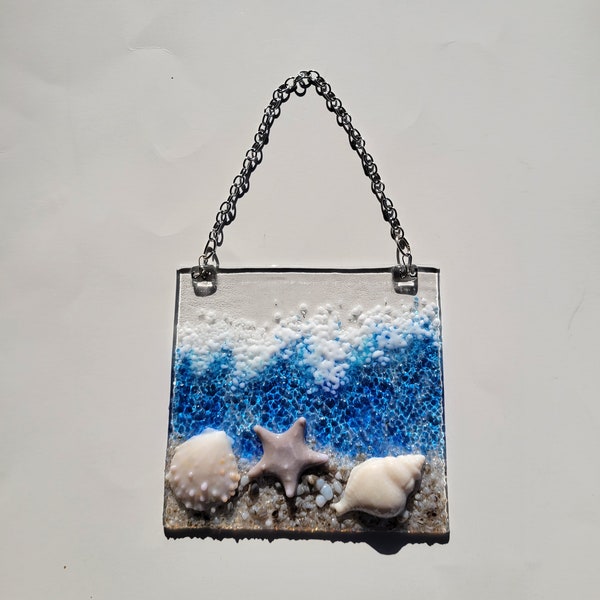 Fused Glass Beach Scene - Etsy