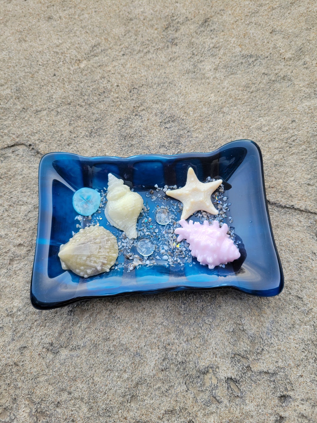 Seashell Bowl, Fused Glass Seashells, Entry Way Decor, Gift for Beach ...