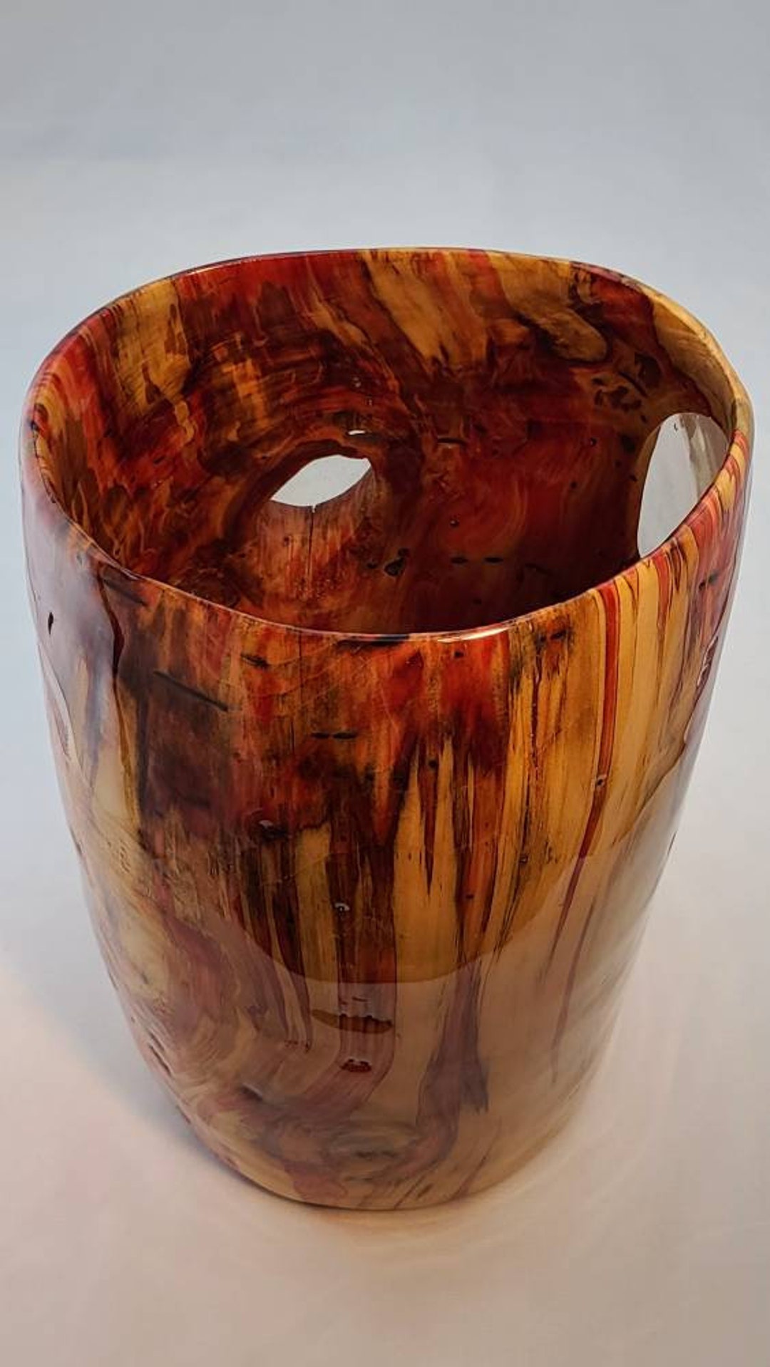 Rare, Hand-turned, Flaming Box Elder Vase. 16" Height. - Etsy