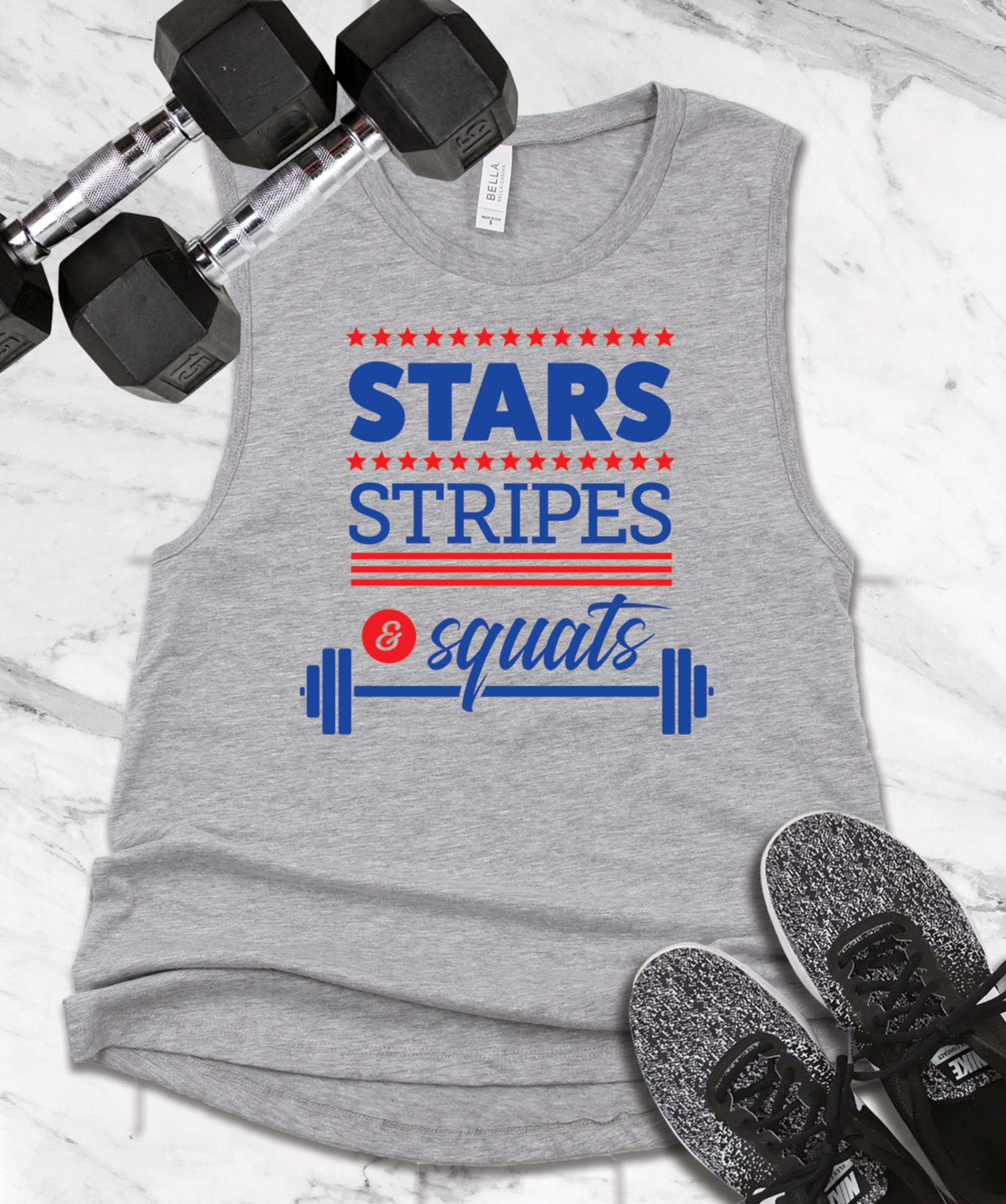 4th of July Fitness Women's Muscle Tank Workout Shirt - Etsy