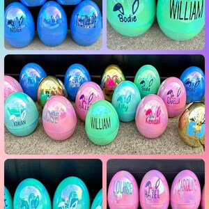 Personalized Jumbo Easter Eggs for Girls With Plush Bunnies (pre-filled ...