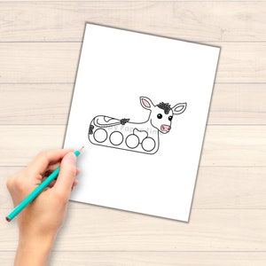 Calf Paper Craft Printable Farm Animal Finger Puppet Kids Craft Farm ...