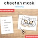 Cheetah Mask Printable Cheetah Costume Mask Paper Safari Party Jungle ...
