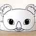 Koala Paper Crown Party Coloring Printable Kids Craft Australia Safari ...