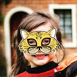 Cheetah Mask Printable Cheetah Costume Mask Paper Safari Party Jungle ...