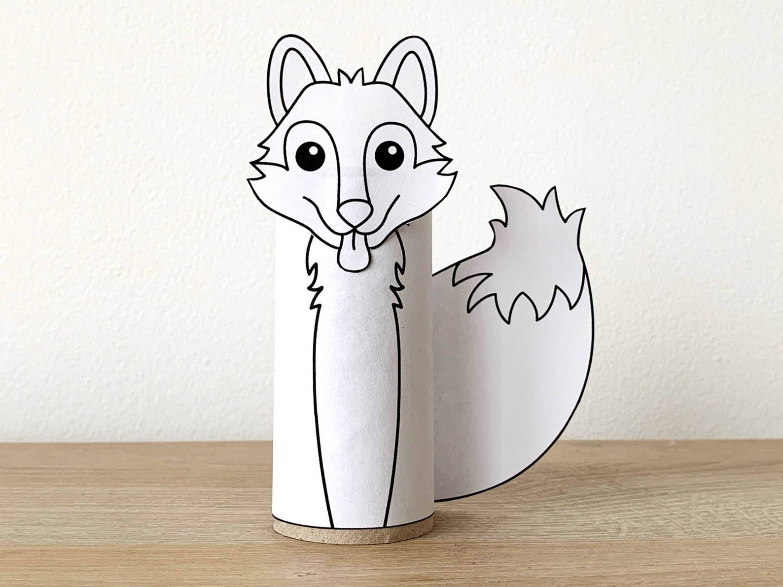 Wolf Toilet Paper Roll Craft Forest Woodland Party Coloring - Etsy