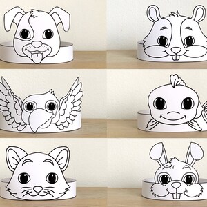 Pets Animals Paper Crowns Dog Cat Hamster Parrot Goldfish Bunny ...