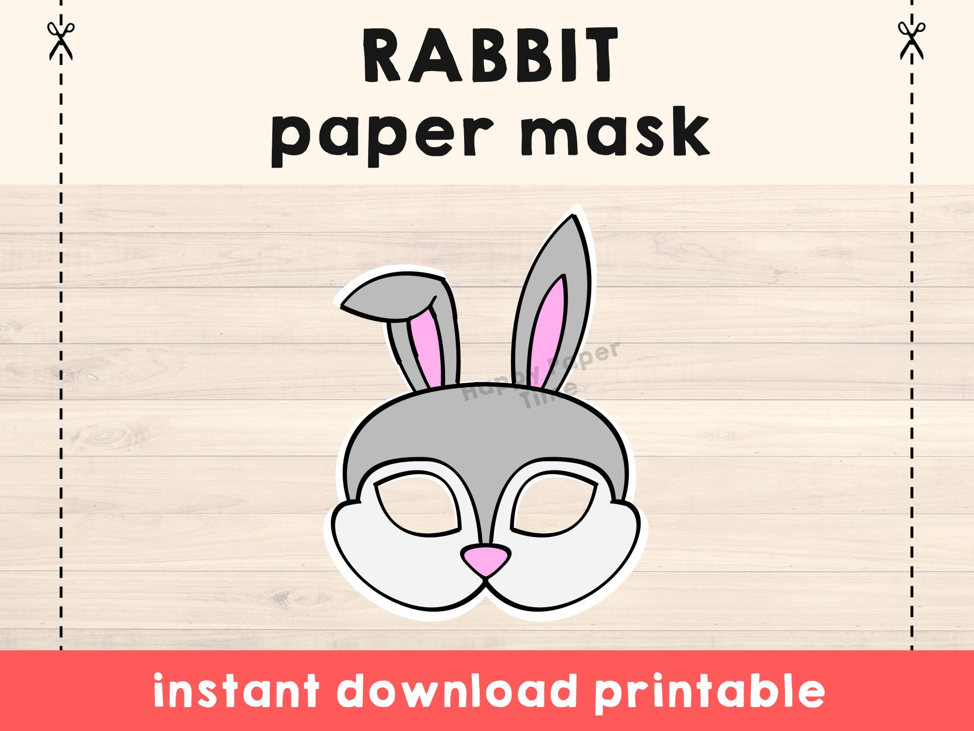 Rabbit Mask Printable