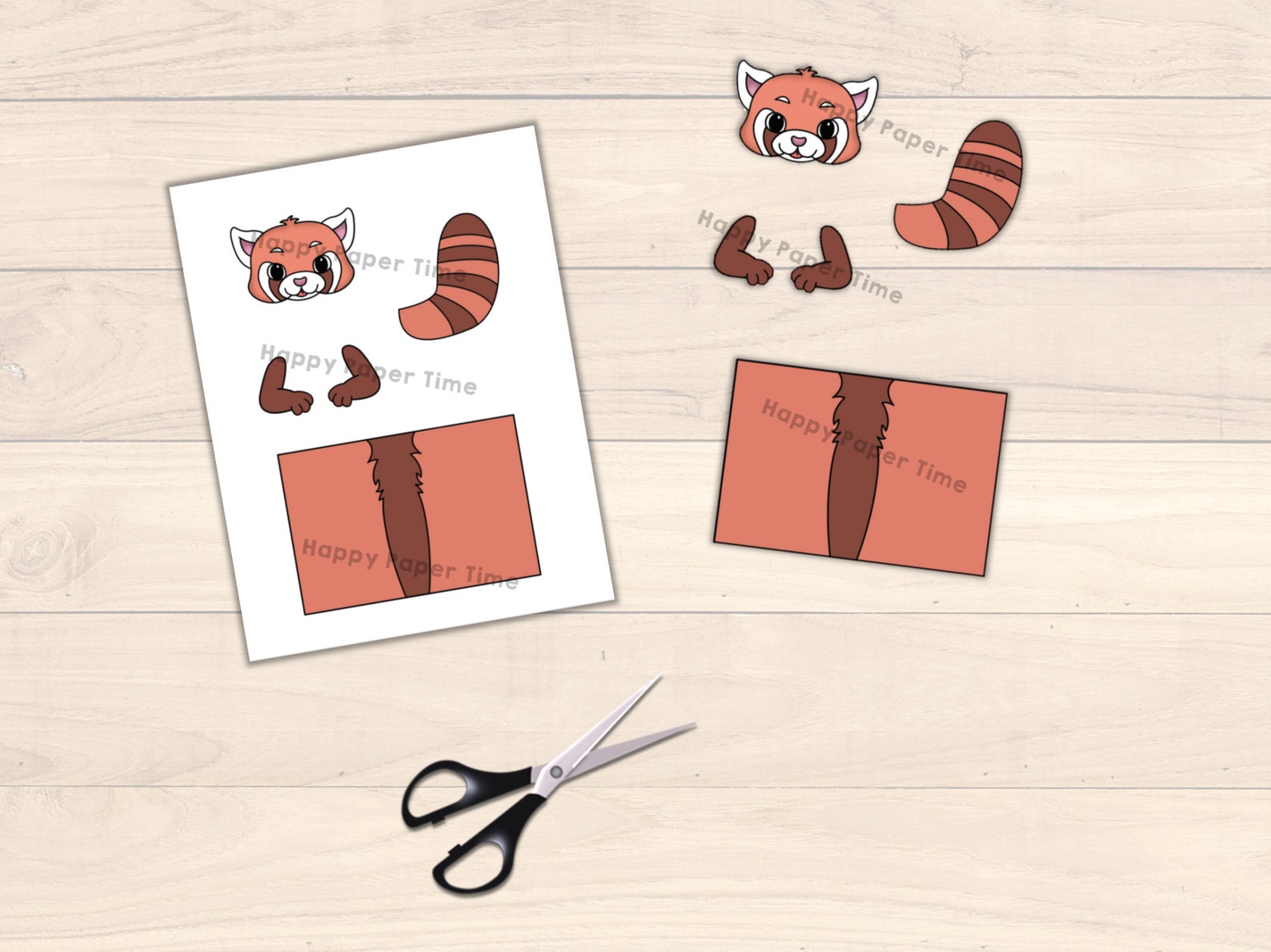 Red Panda Toilet Paper Roll Craft Asian Animal Jungle Party - Etsy